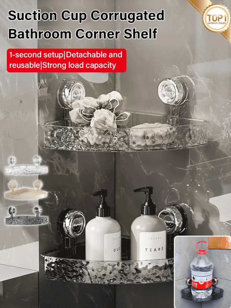 Transparently-Bathroom-Shelves-Suction-Cup-No-drill-Corner-Shelf-Shower ...