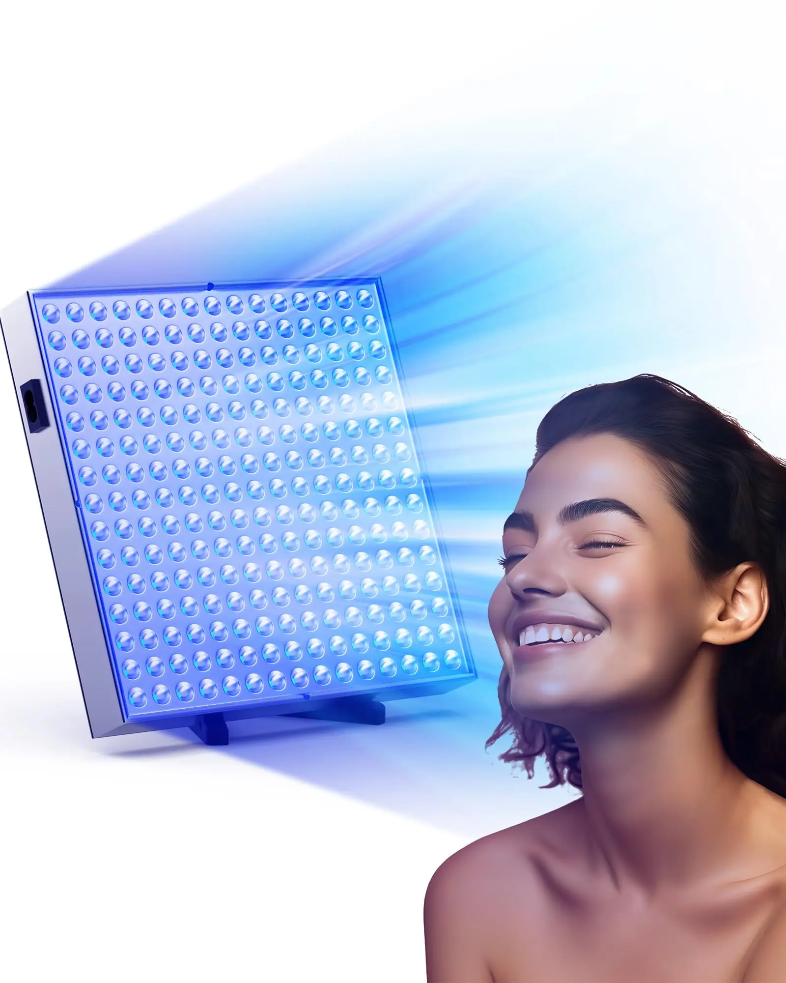 45W Face Solarium for Home 460NM Tanning Lamp with 225 LEDs Adjustable ...