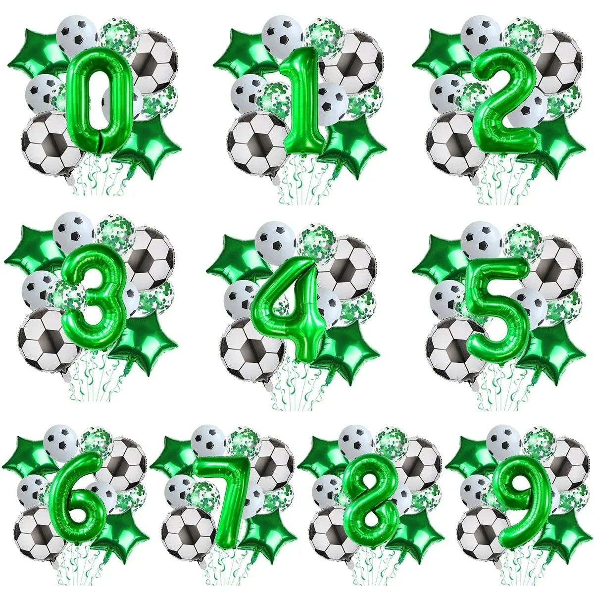 11 Pcs Football theme party decoration balloon set birthday and ...