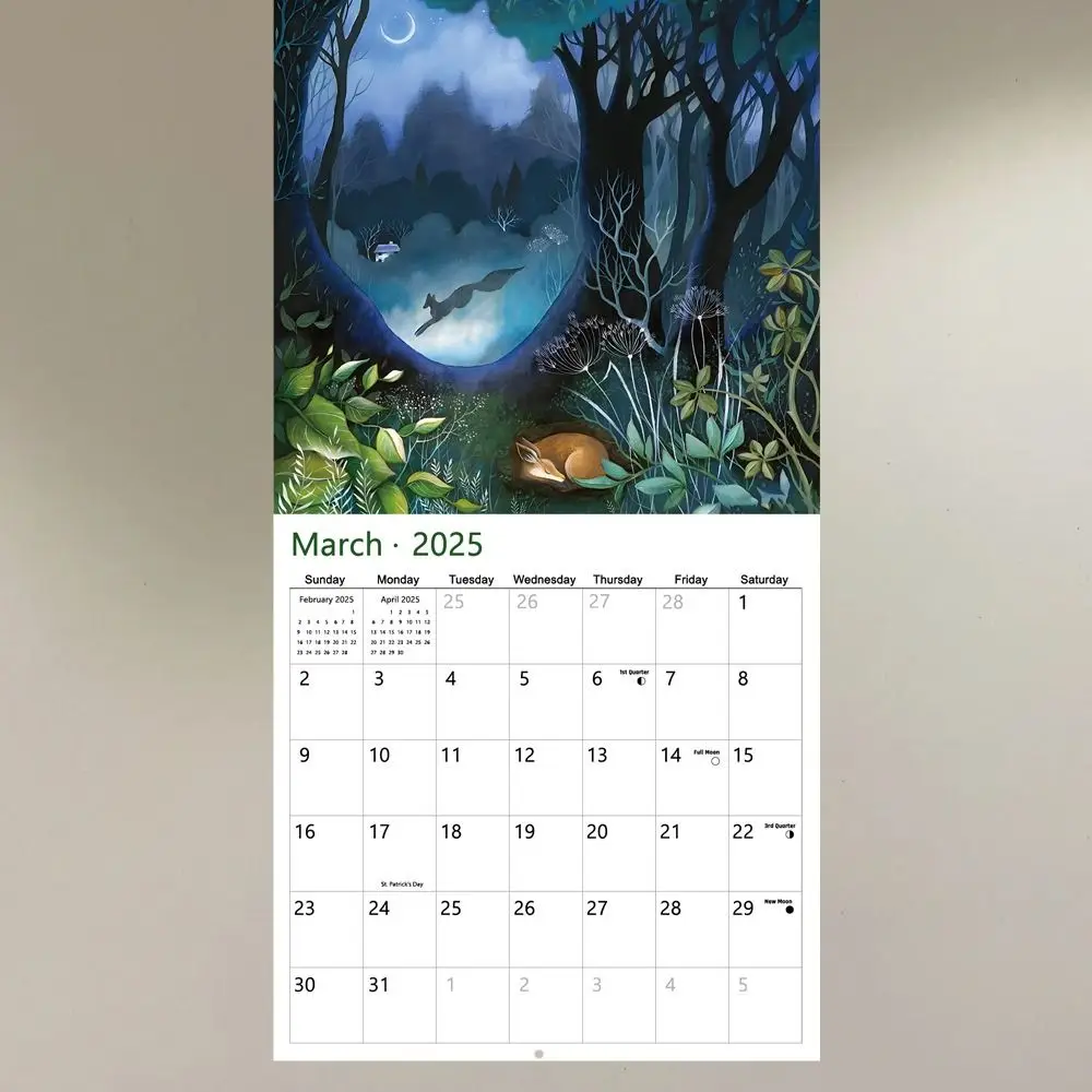 Forest Fairy Tale 2025 Hangable Calendar Daily Weekly Monthly Planner ...