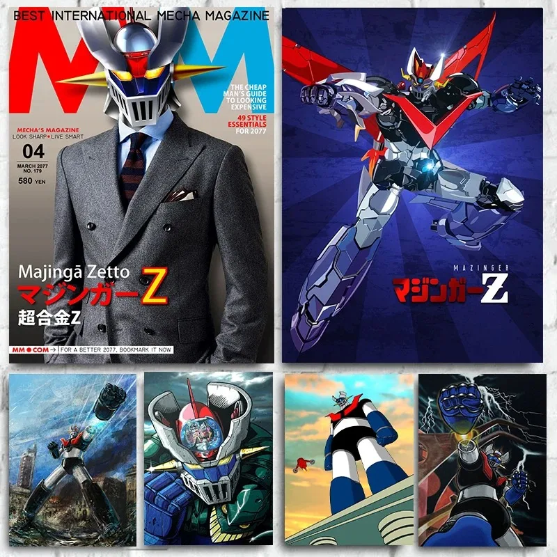 Mazinger-Z-Japenese-Classic-Cartoons-Posters-and-Prints-Modern-Robot ...