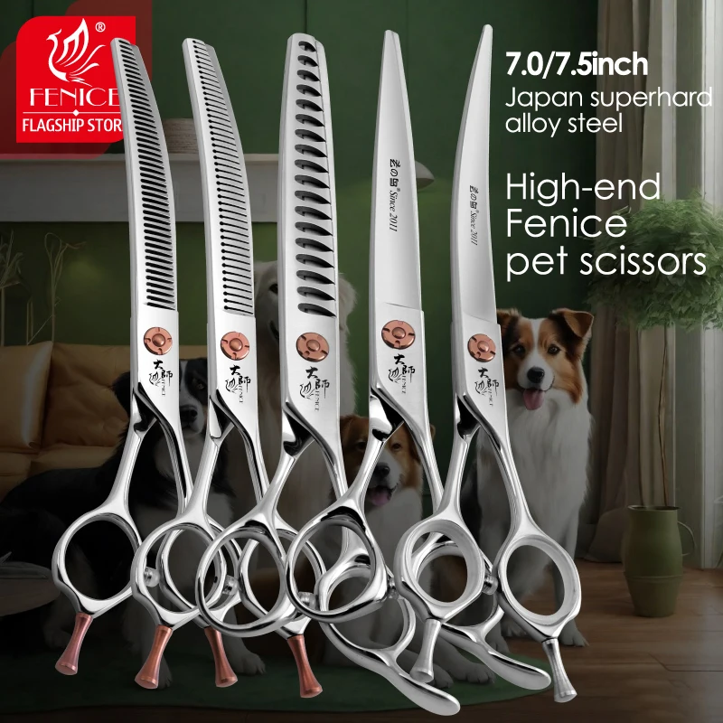 Fenice-Japanese-Steel-7-Inch-Professional-Pet-Dogs-Grooming-Scissors ...