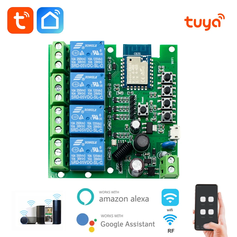 Tuya-Smart-Home-Relay-4CH-Wifi-Switch-Module-12V-24V-32V-110V-220V-4 ...