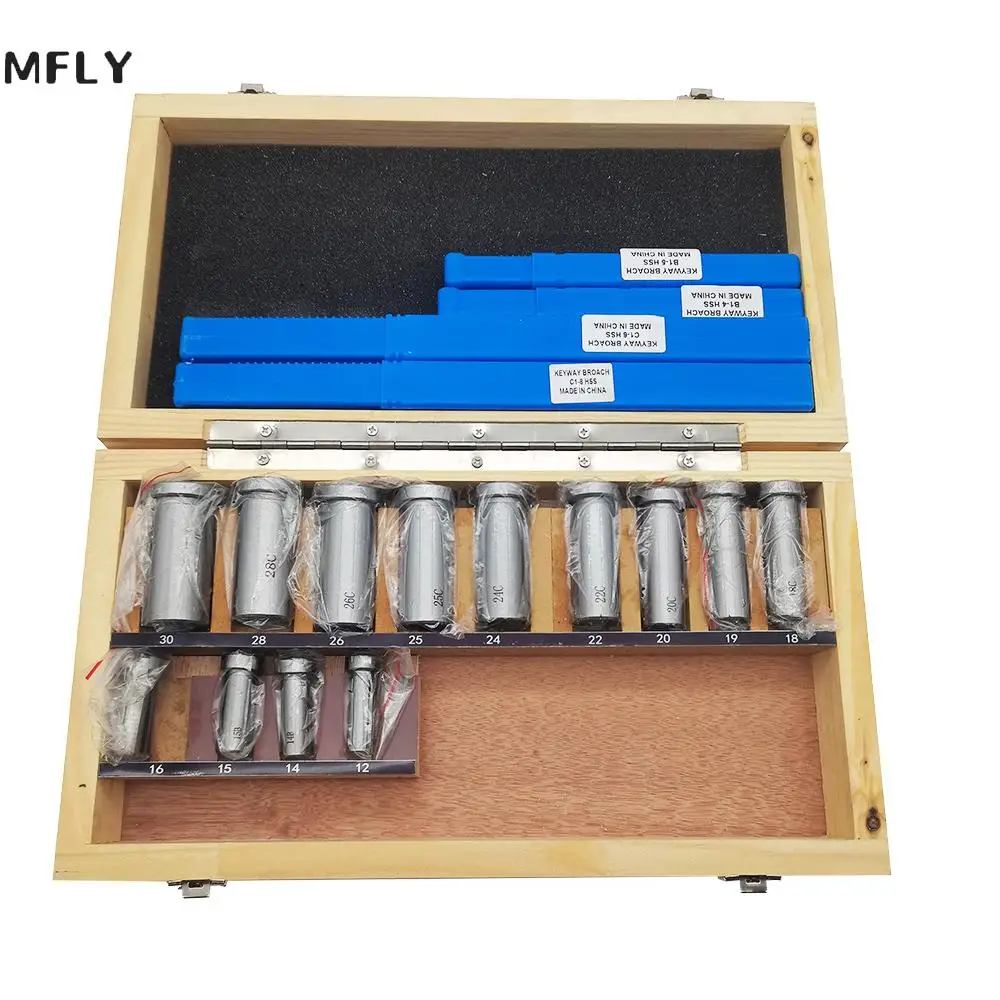 22pcs-Hss-Groove-Keyway-Broaches-Set-Bushing-Shim-Set-Metric-System-12 ...