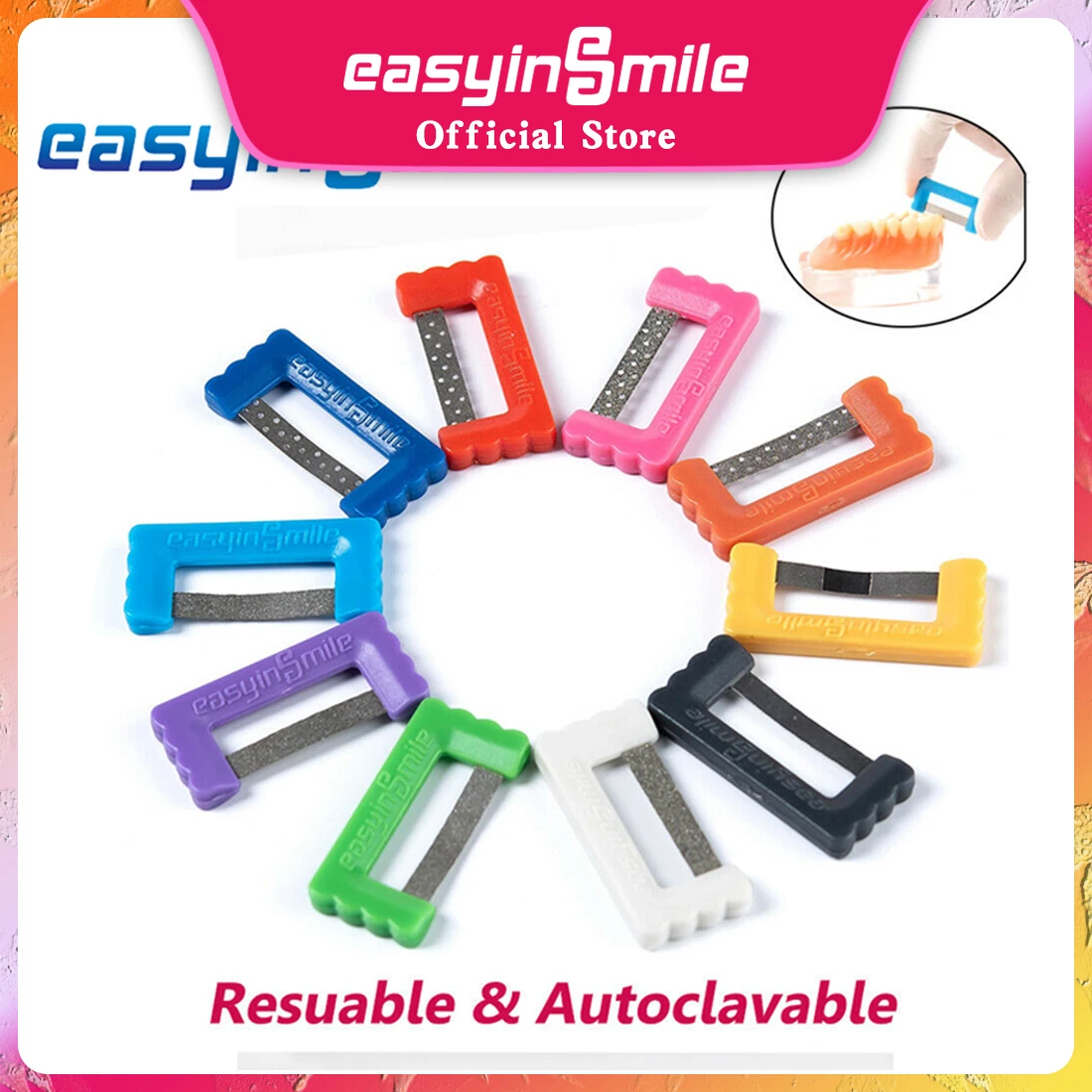 10pcs Orthodontic Interproximal Reduction Strips Easyinsmile Dental Ipr ...