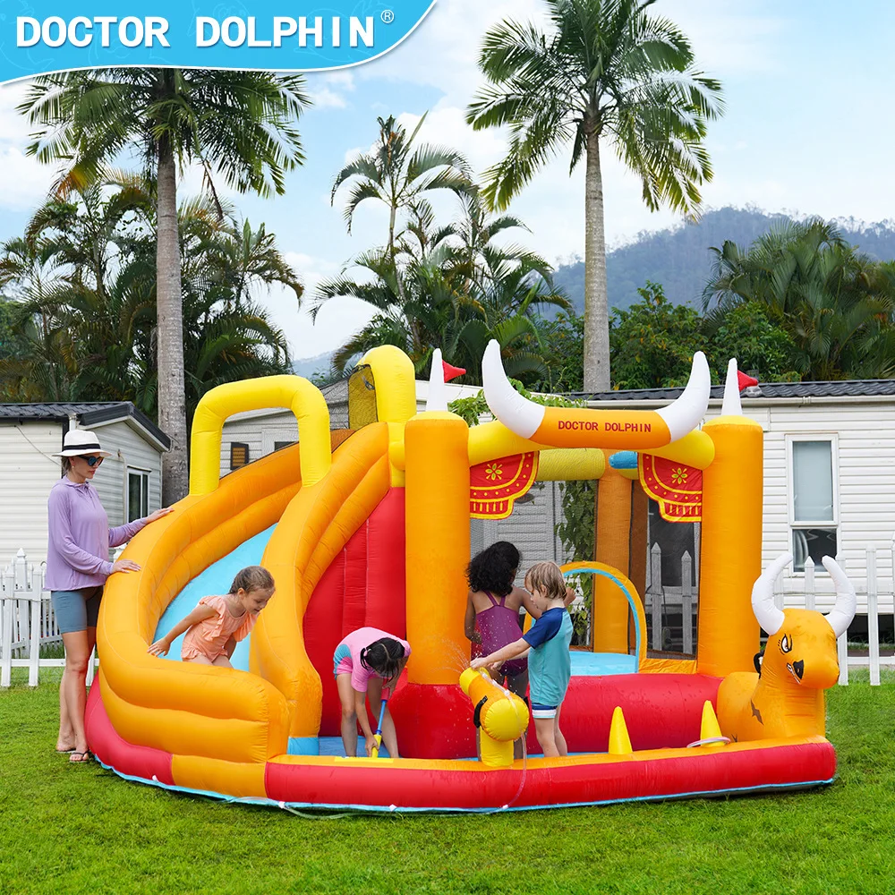 Doctor-Dolphin-Oxford-Cloth-Bull-Inflatable-Bouncer-Jumping-Castle ...