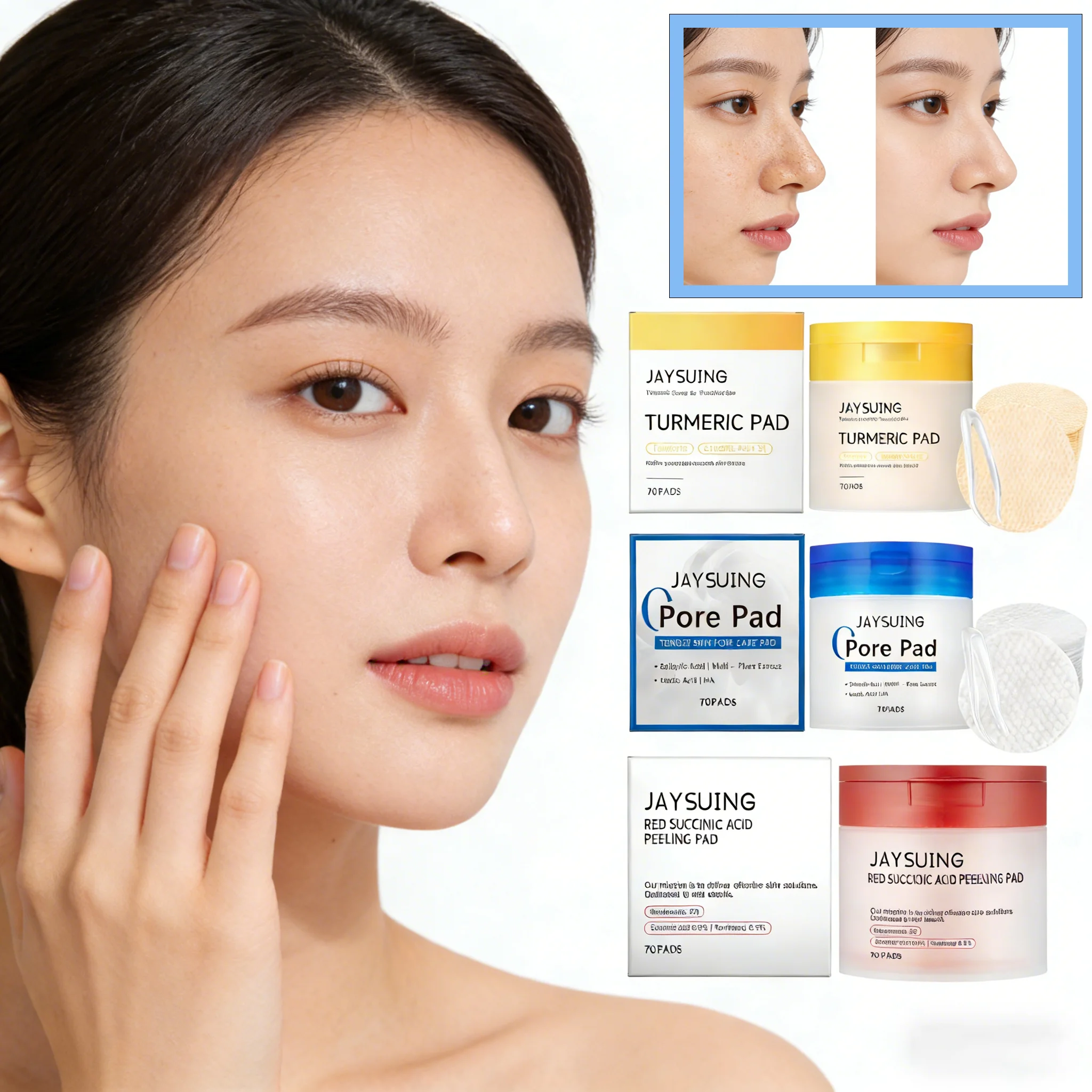 Toner Pads Pore Pad Dual-Textured Facial Pad for Exfoliation and Pore ...