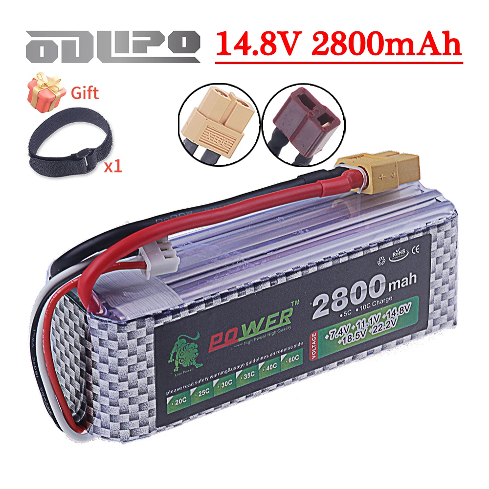 14-8V-4S-2800mAh-60C-Lipo-Battery-For-RC-FPV-Helicopter-Quadcopter ...