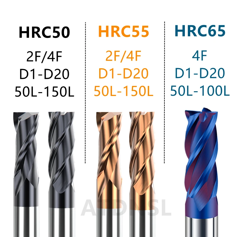 Milling-Cutter-HRC50-55-65-Carbide-End-Mill-2-Flutes-4-Flutes-CNC-Tool ...