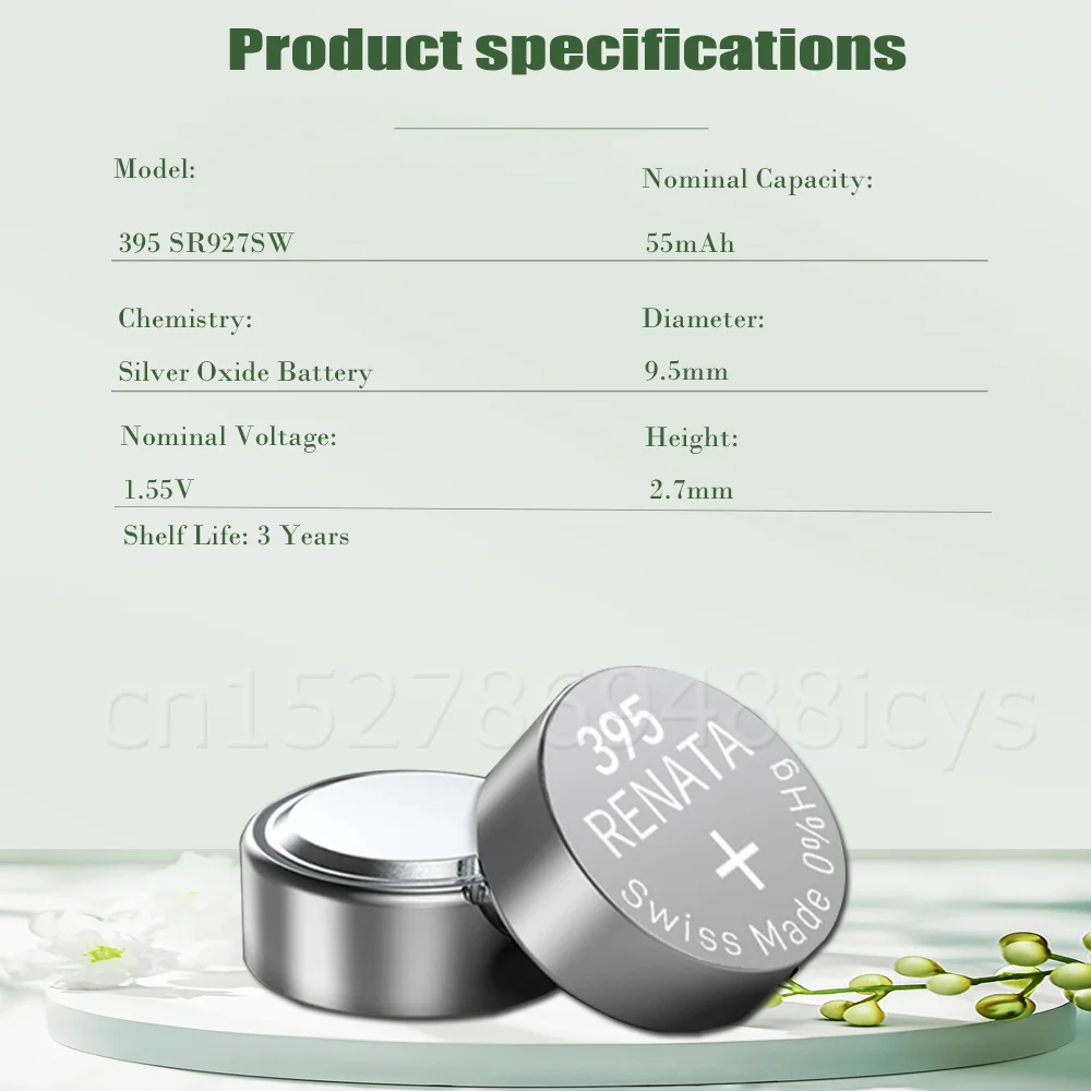 Renata 399 Battery Original | Renata 395 Battery Original | Renata 395 Watch Battery - Button ...