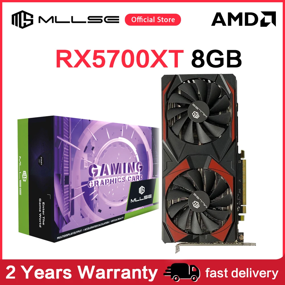 MLLSE AMD RX 5700 XT 8GB Graphics Card GPU GDDR6 256-bit 7nm game video card rtx 5700 xt Support ...