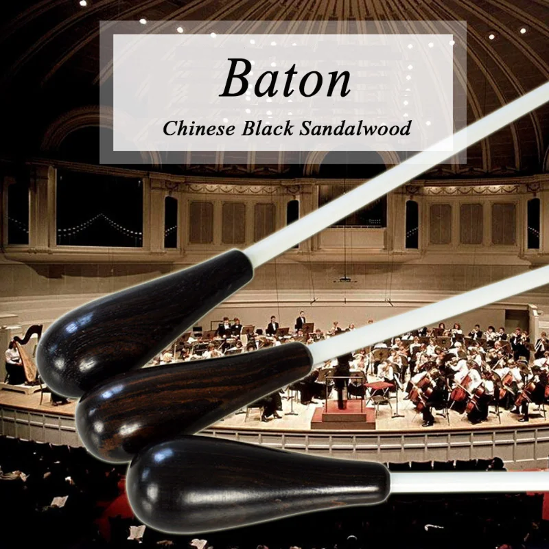 Ebony-Handle-Concert-Baton-Command-Order-Music-Professional-Stage ...