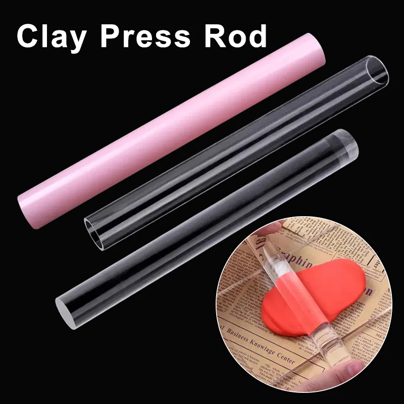 20cm-Solid-Clay-Acrylic-Rolling-Pin-Slime-Roller-DIY-Modelling-Clay ...