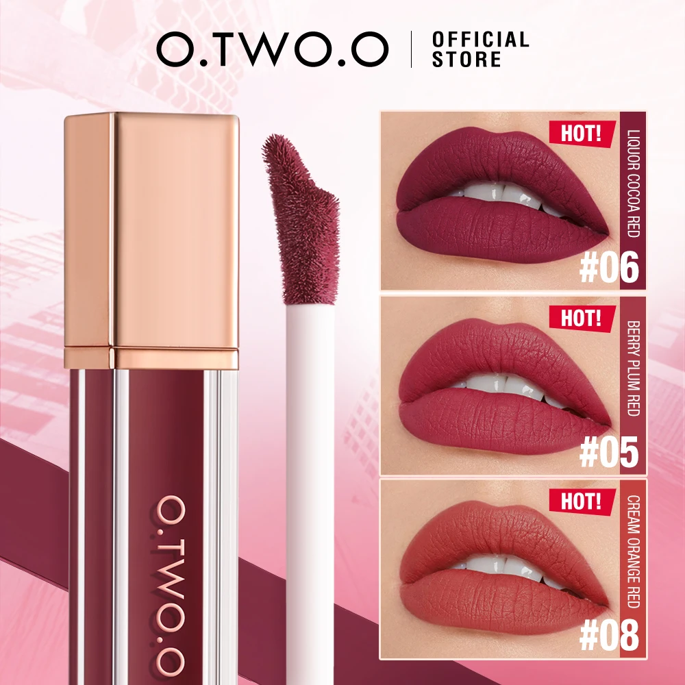 O-TWO-O-Lipstick-Matte-Long-Lasting-Permanent-Waterproof-Velvet-Liquid ...