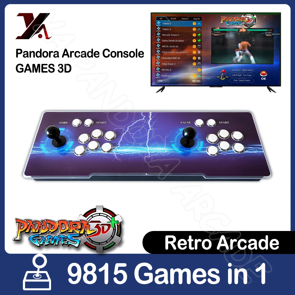 Latest-Pandora-Games-3D-Box-Retro-Cabinet-Arcade-Console-9815-in-1 ...