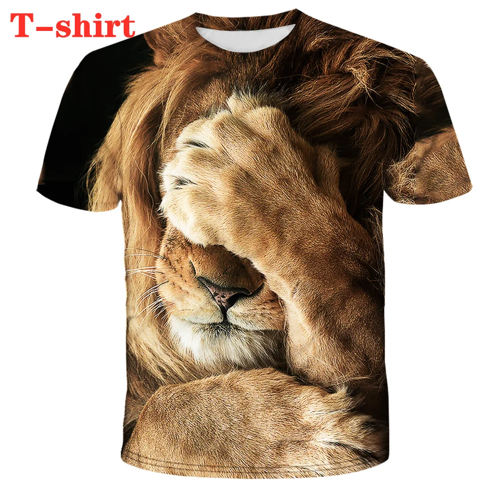 New 3D Print Causal Clothing Animal Lion Fashion Men Women T shirt Plus ...