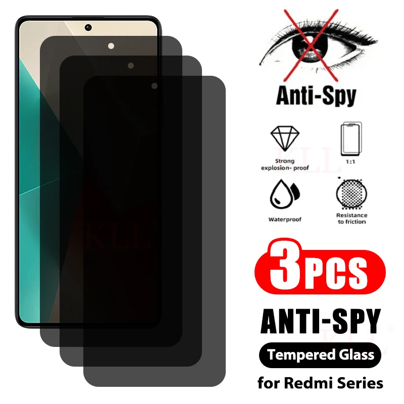 1-3Pcs-Privacy-Anti-spy-Tempered-Glass-For-Redmi-Note-13-12-12R-11s-10 ...