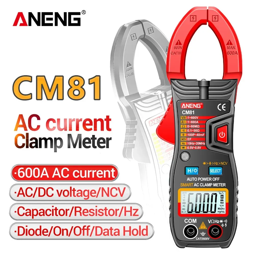 ANENG-CM80-CM81-Digital-Clamp-Meter-AC-Current-Multimeter-Ammeter ...