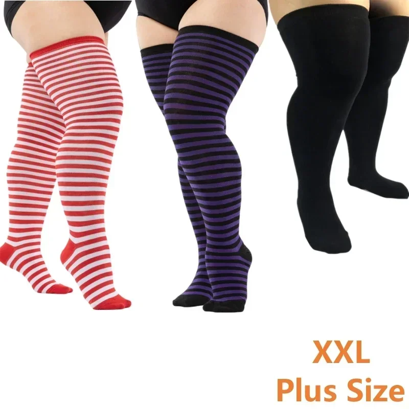 Women-Plus-Size-Socks-XXXL-Over-Knee-Thigh-High-Socks-Oversized-Knee ...