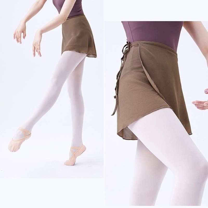 Women Ballet Skirt Dance Wrap Skirts Sheer Chiffon Lightweight Over ...