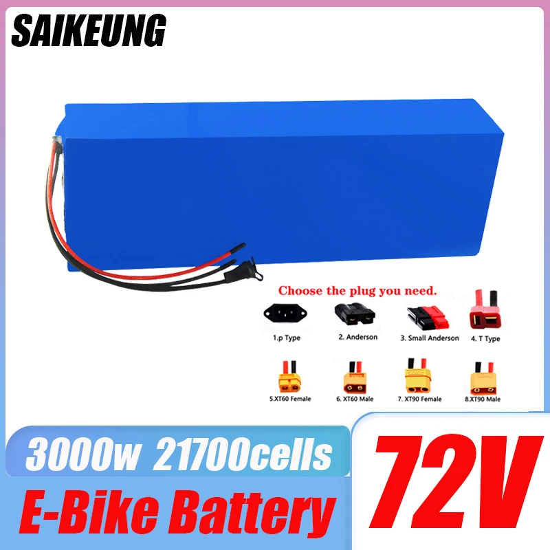 72v Battery 20ah 25 30ah 35ah 40ah 45 50ah 60ah Batterie 3000w Electric Bike Motor Scooter Ebike ...