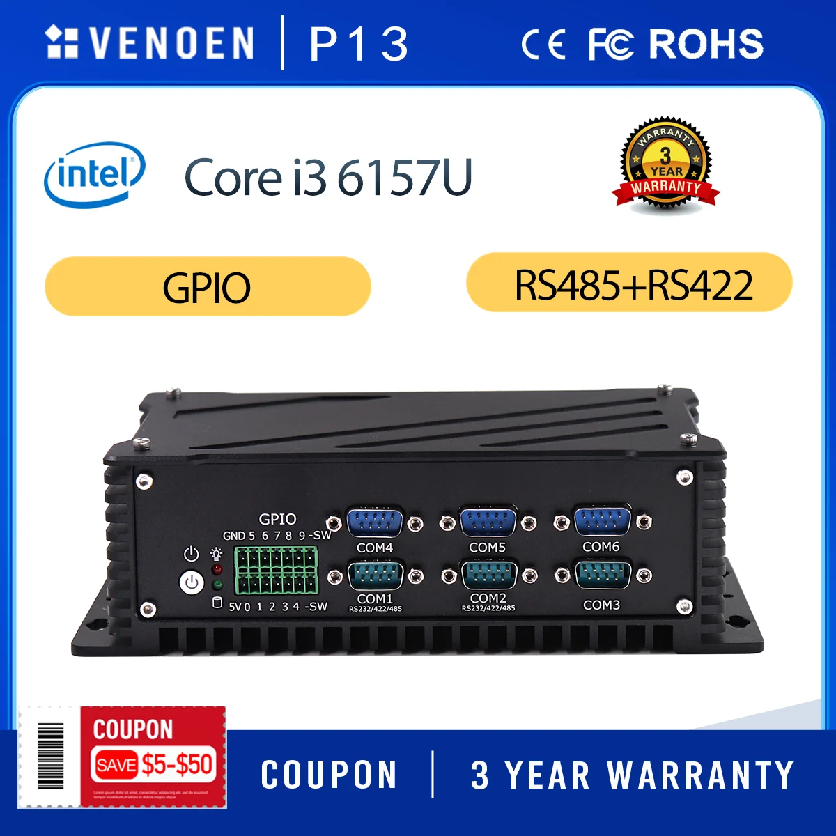 VENOEN-MINI-PC-Fanless-Embeded-Computer-Industrial-Automation-IoT-Data ...