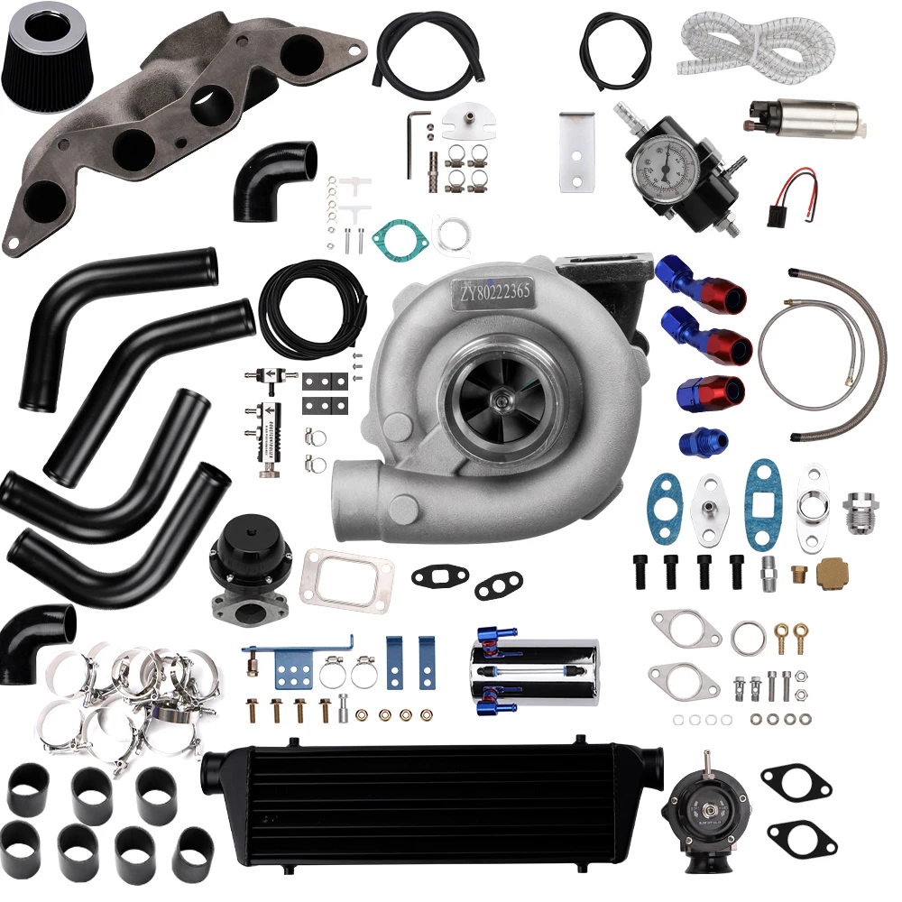 MaXpeedingrods T04E Turbo Kit Wastegate+Intercooler+Manifold 11PCS Kit ...