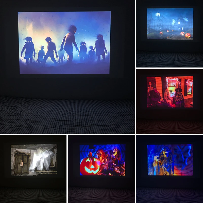 Halloween Scary Projector Light Lamp Pumpkin Skull Zombie Background ...