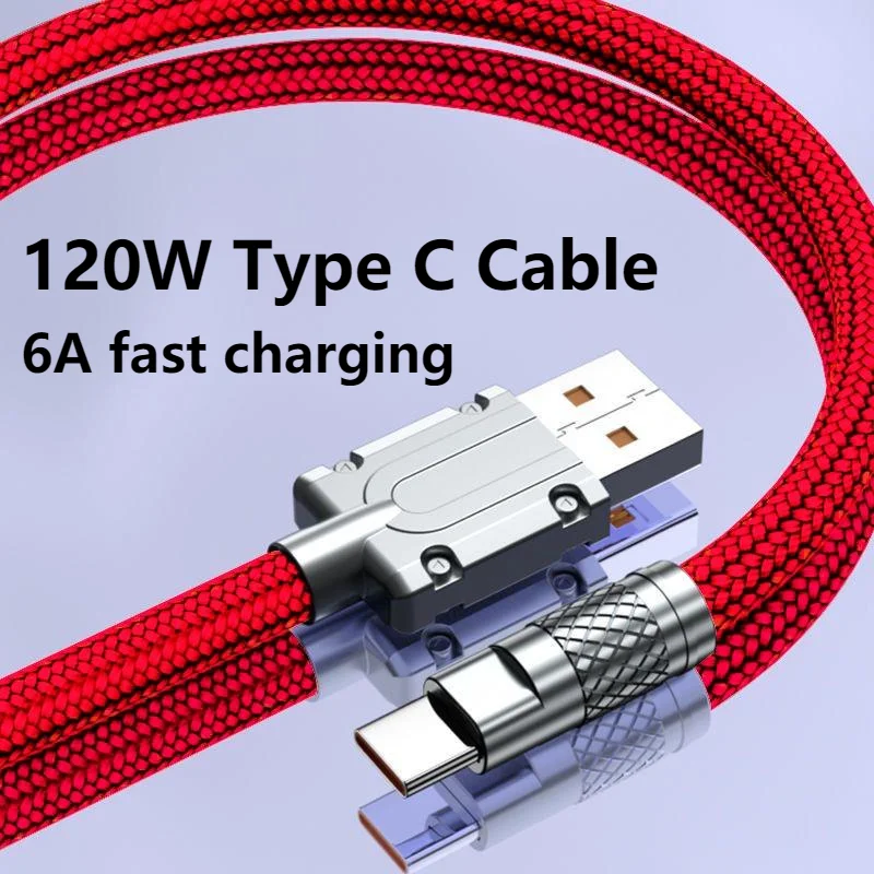 6A-120W-USB-C-Cable-Type-C-Fast-Charging-Wire-For-Huawei-P50-P40-P30 ...