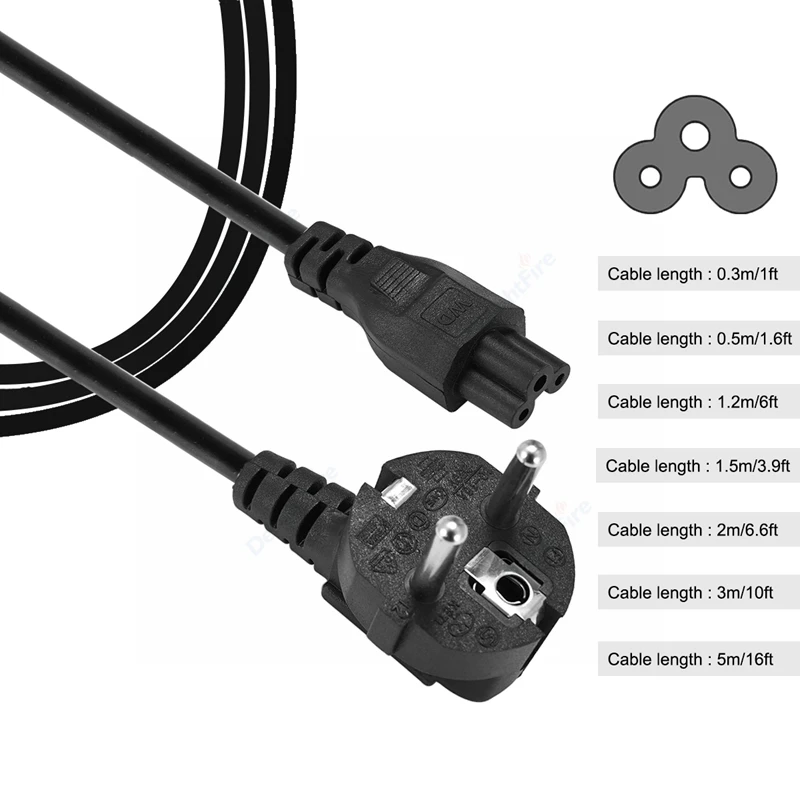 EU-Power-Cable-0-3-5m-Power-Extension-Cord-AC-Plug-Adapter-Cord-IEC-C5 ...