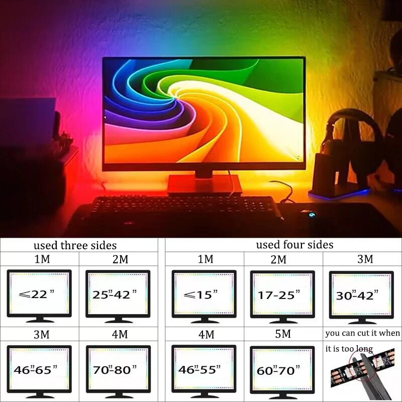 LED-Strip-Light-Monitor-Screen-Smart-Sync-Immersion-PC-Gaming-RGB-LED ...