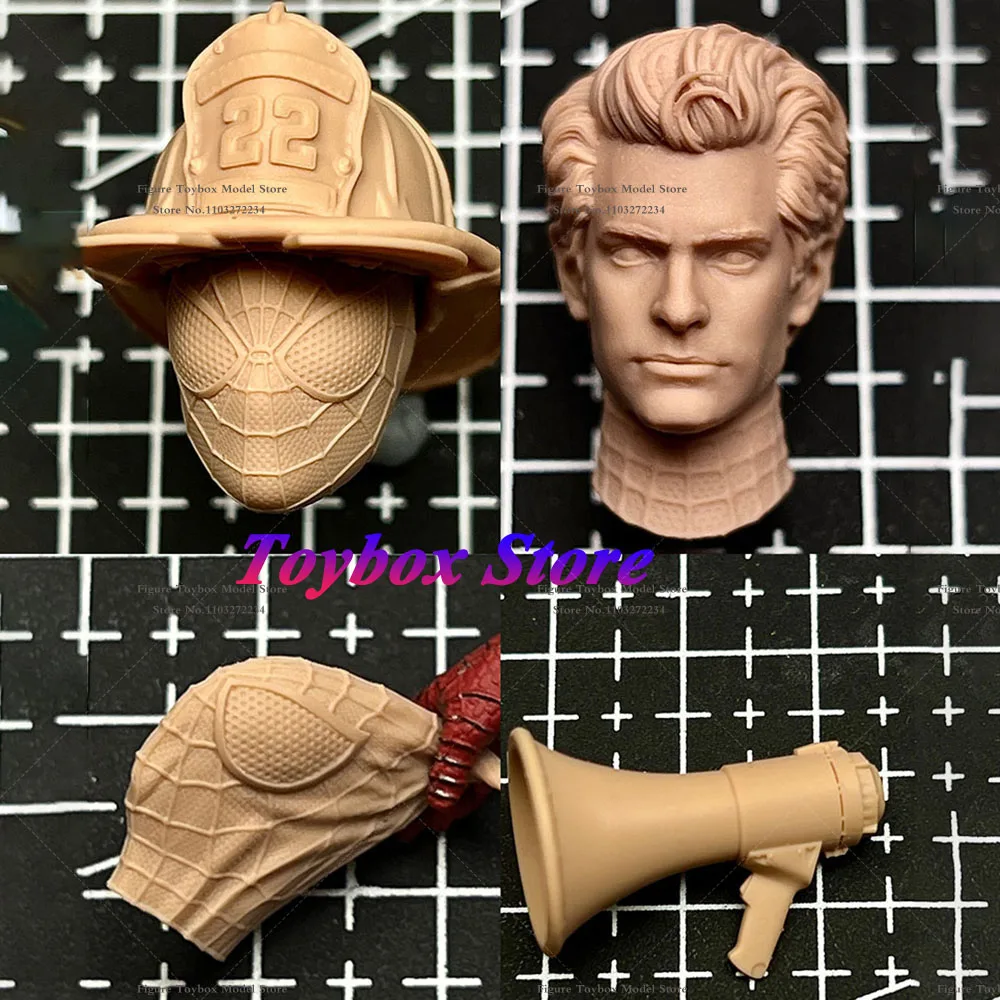 Unpainted-1-12-Marvel-Men-Solider-Spider-Man-Fireman-Pullover-White ...