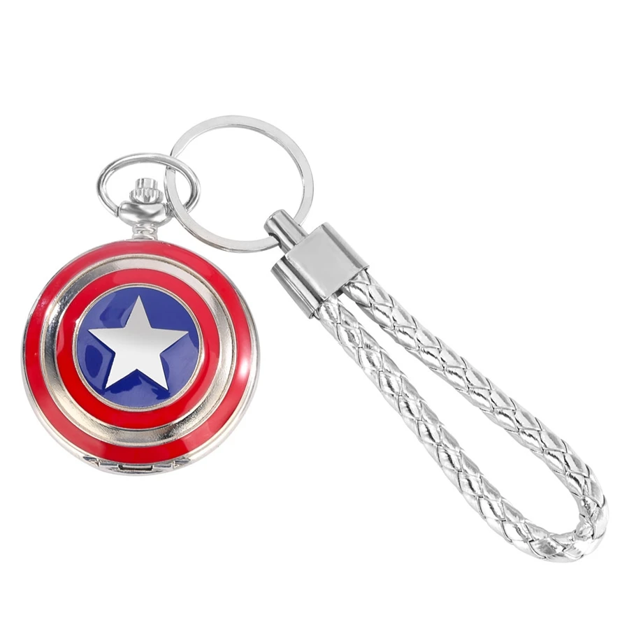 Marvel Captain America Normal Standard Shield Pocket Watch Keychain ...
