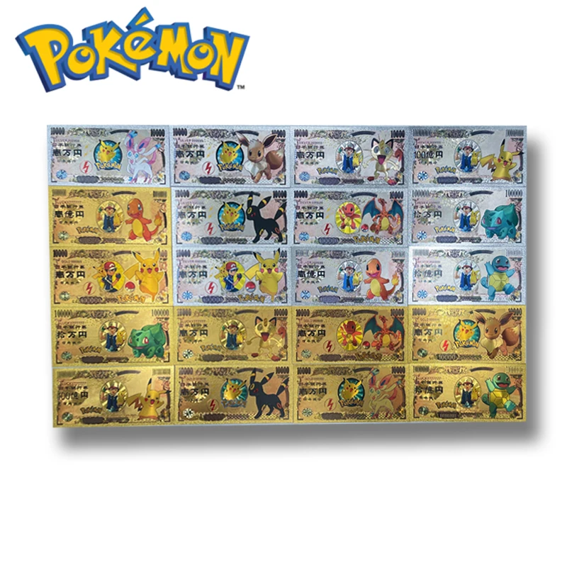 2022 Pokemon Skin Bank Kachu Classic Series Gold Banknote Silver ...