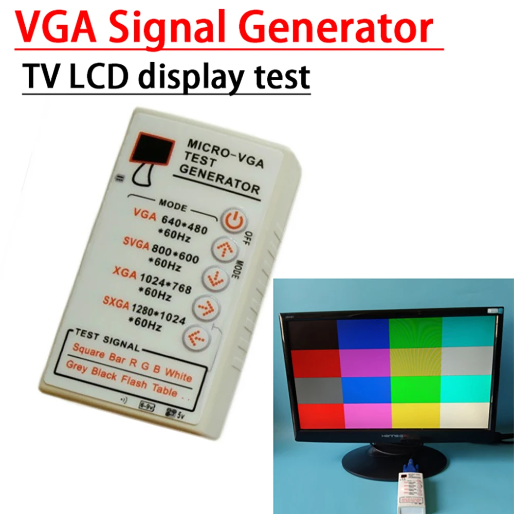 Display Signal Generator SVGA XGA VGA Signal Generator TV LCD Color ...