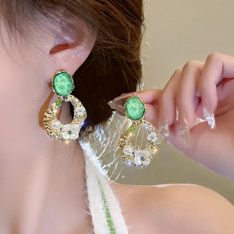 2023New-Design-Irregular-U-shaped-Gold-Color-Earrings-For-Woman-Korean ...