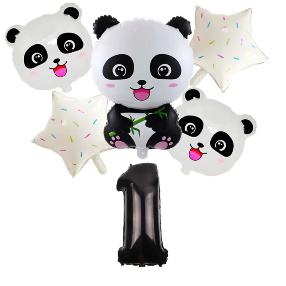 6pcs-set-Cartoon-Animal-Cute-Panda-Foil-Balloon-Black-32inch-Digital ...