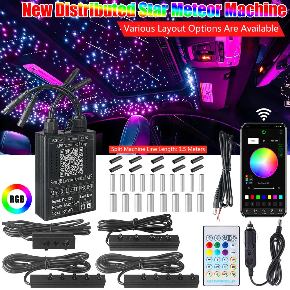 Falling-Star-DIY-DC12V-RGBW-Car-Roof-Star-Lights-Fiber-Optic-Ceiling ...