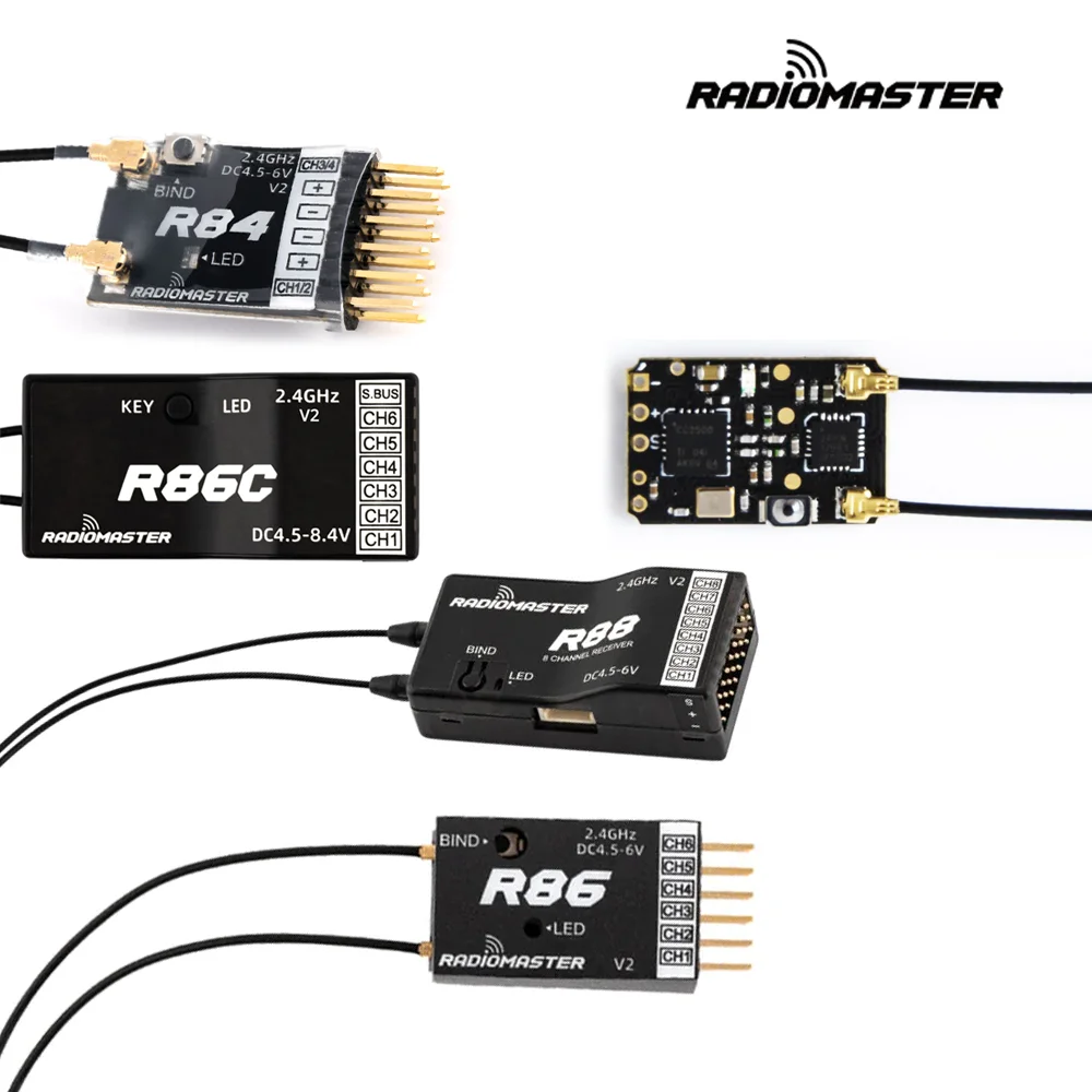 Radiomaster-R81-R84-R86-R86C-R88-V2-Receiver-Receptor-4CH-6CH-8CH-16CH ...