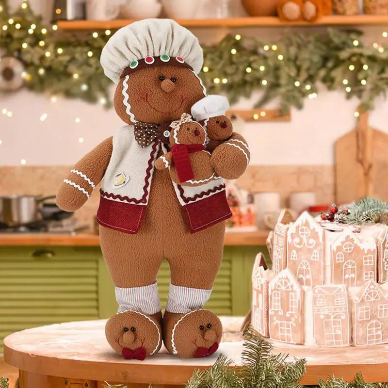 54cm-Christmas-Gingerbread-Man-Doll-Stuffed-Plush-Gingerbread-Man-Xmas ...