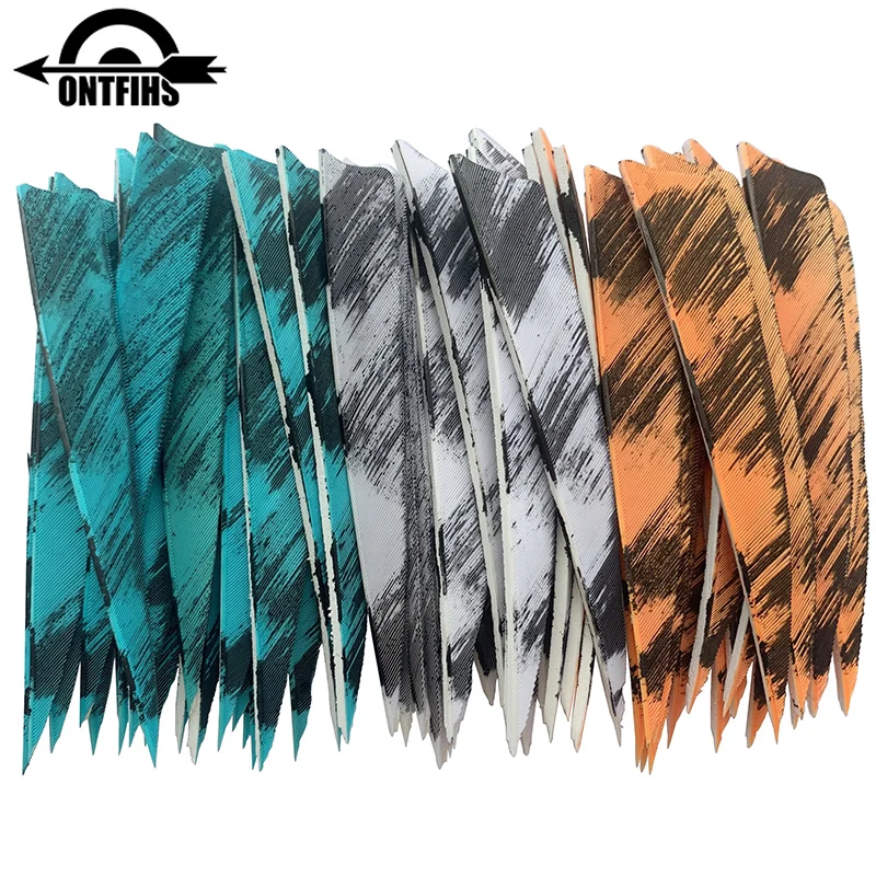 50Pcs-4Inch-Arrow-Feathers-Fetching-Shield-Cut-Fetches-Ink-Painting ...