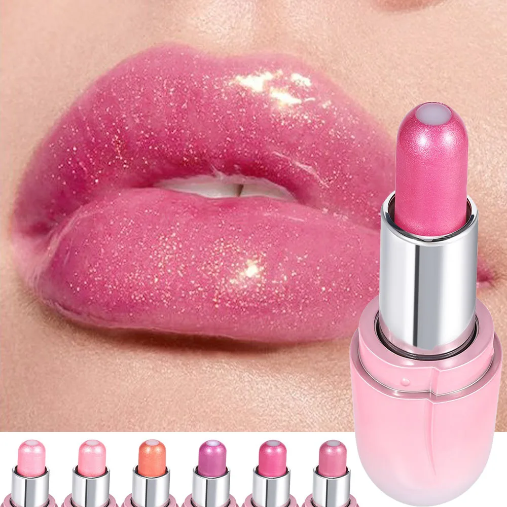 6-Colors-Pearlescent-Mirror-Jelly-Lipstick-Waterproof-Long-Lasting ...