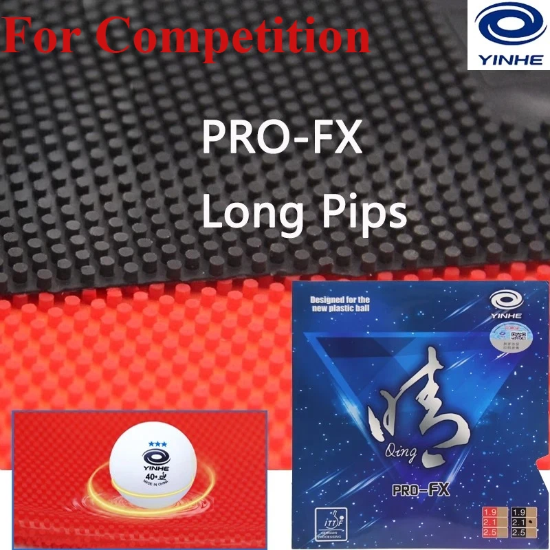 YINHE Qing PRO-FX Table Tennis Rubber OX Long Pips ITTF Approved Cured ...