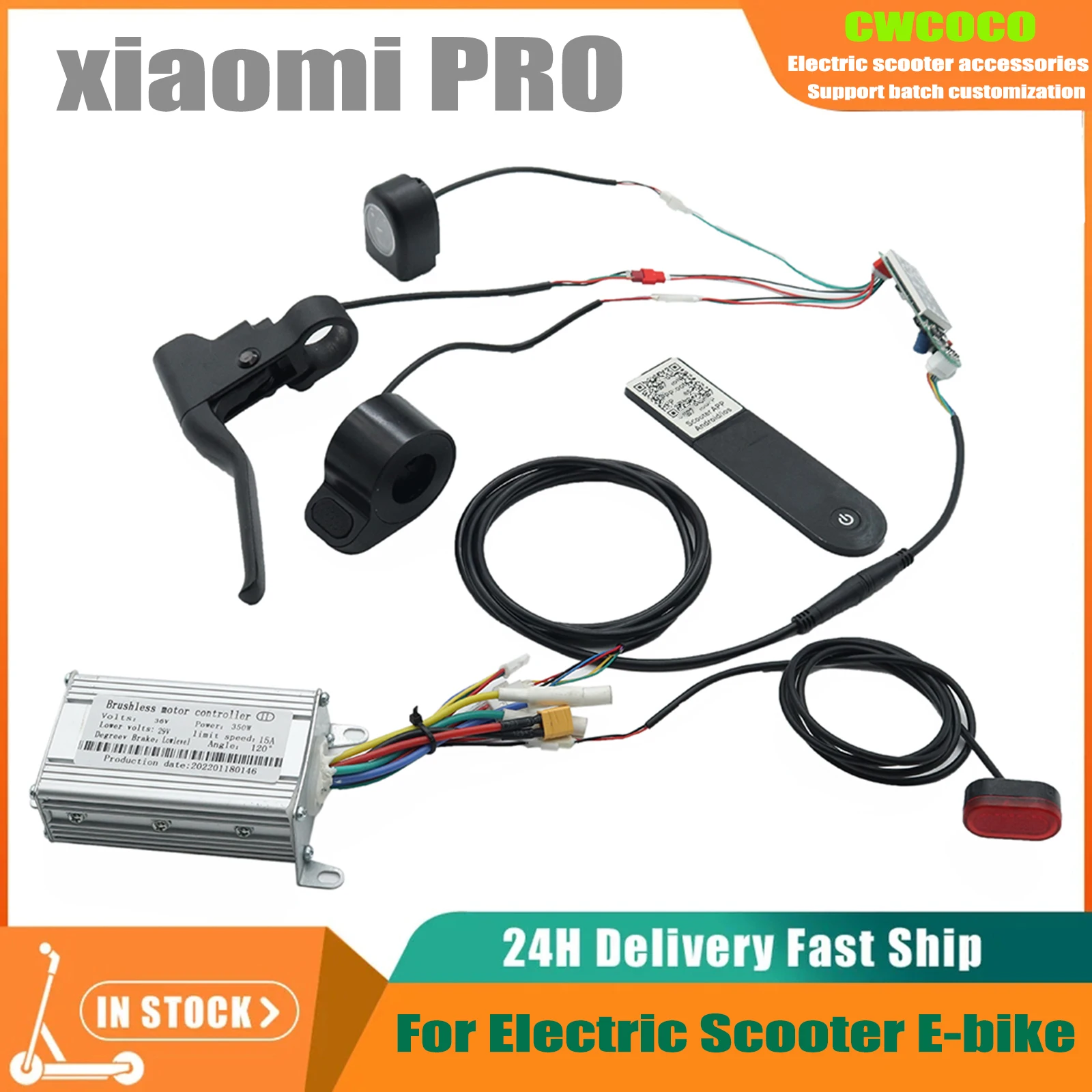 One-Set-Controller-Dashboard-Accelerator-36V-350W-Bluetooth-Display-For ...