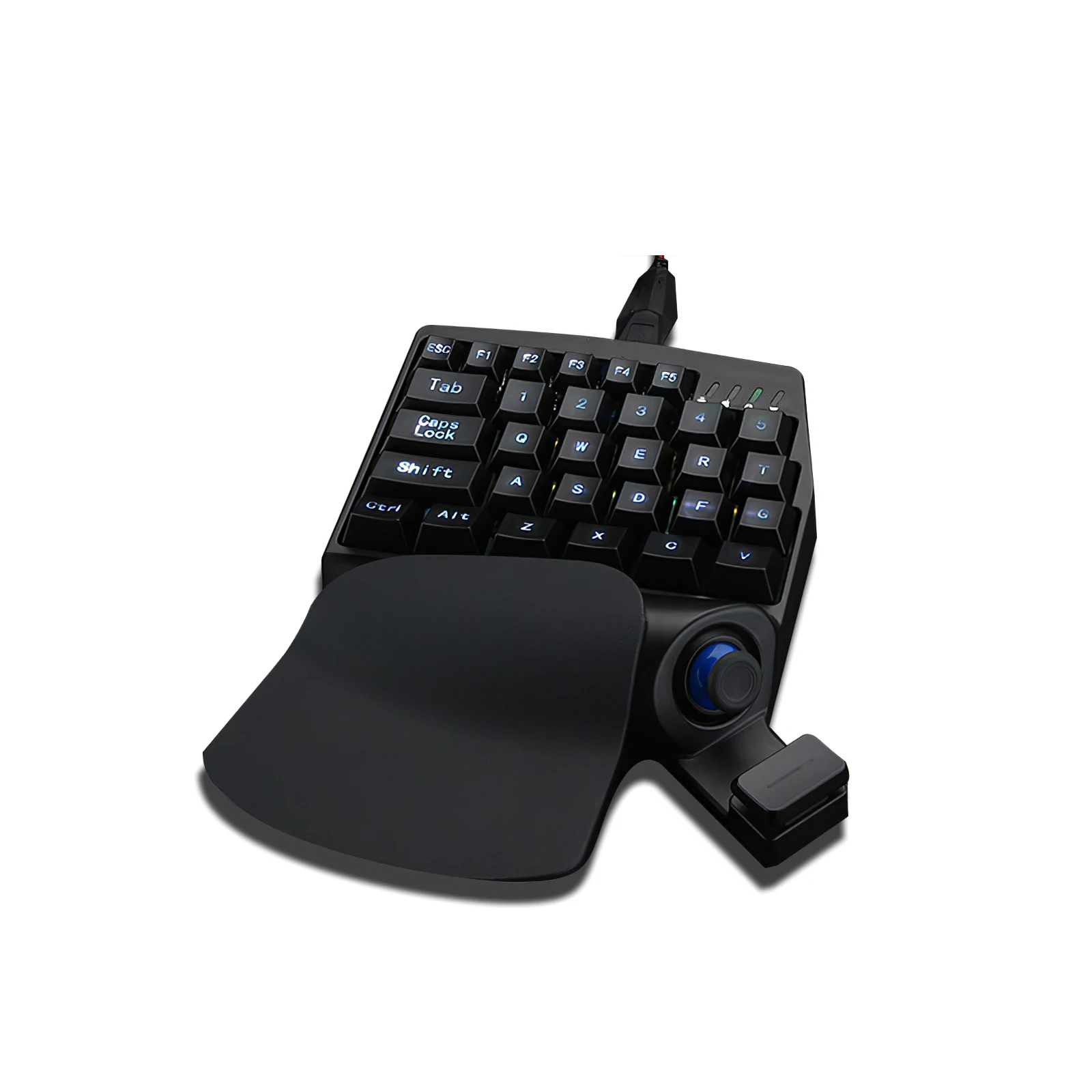 Mechanical-Keyclick-Keyboard-One-Hand-Automatic-Pressure-Gun-Rocker ...