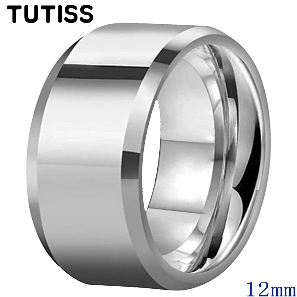 TUTISS-10mm-12mm-Men-Women-Popular-Tungsten-Couple-Ring-Trendy-Wedding ...