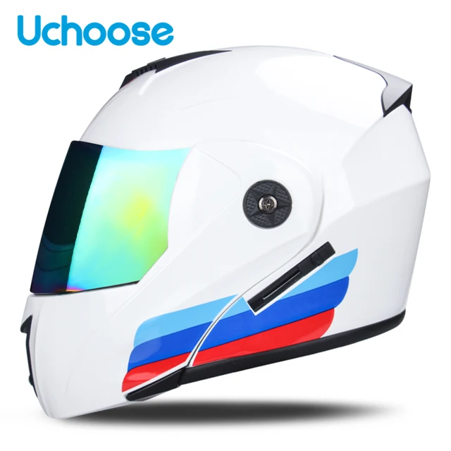 DOT Certification Uchoose Motorcycle Helmet Double Lens Cross Section ...