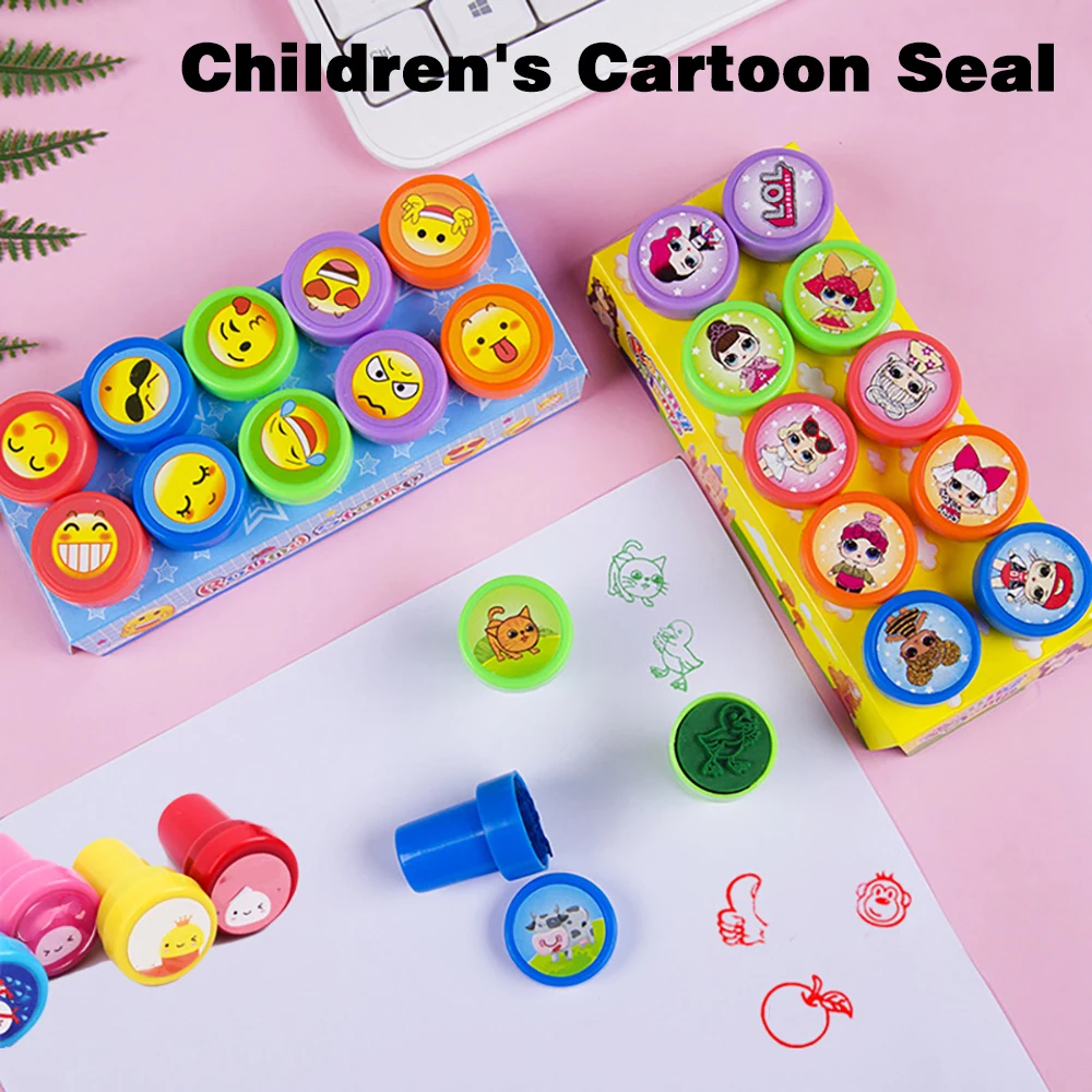 Creative-10pcs-Cartoon-Children-Stamp-DIY-Scrapbook-Photo-Album ...