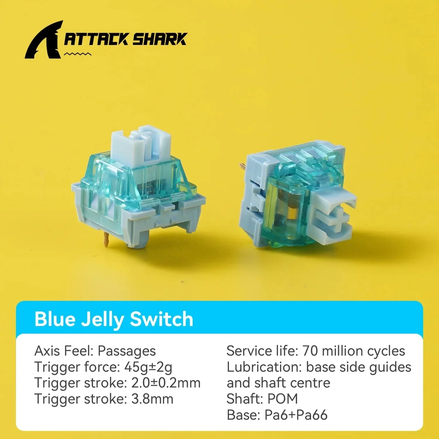 100pcs Attack Shark Keyboard Switch Hot Swap Custom Mechanical Keyboard ...