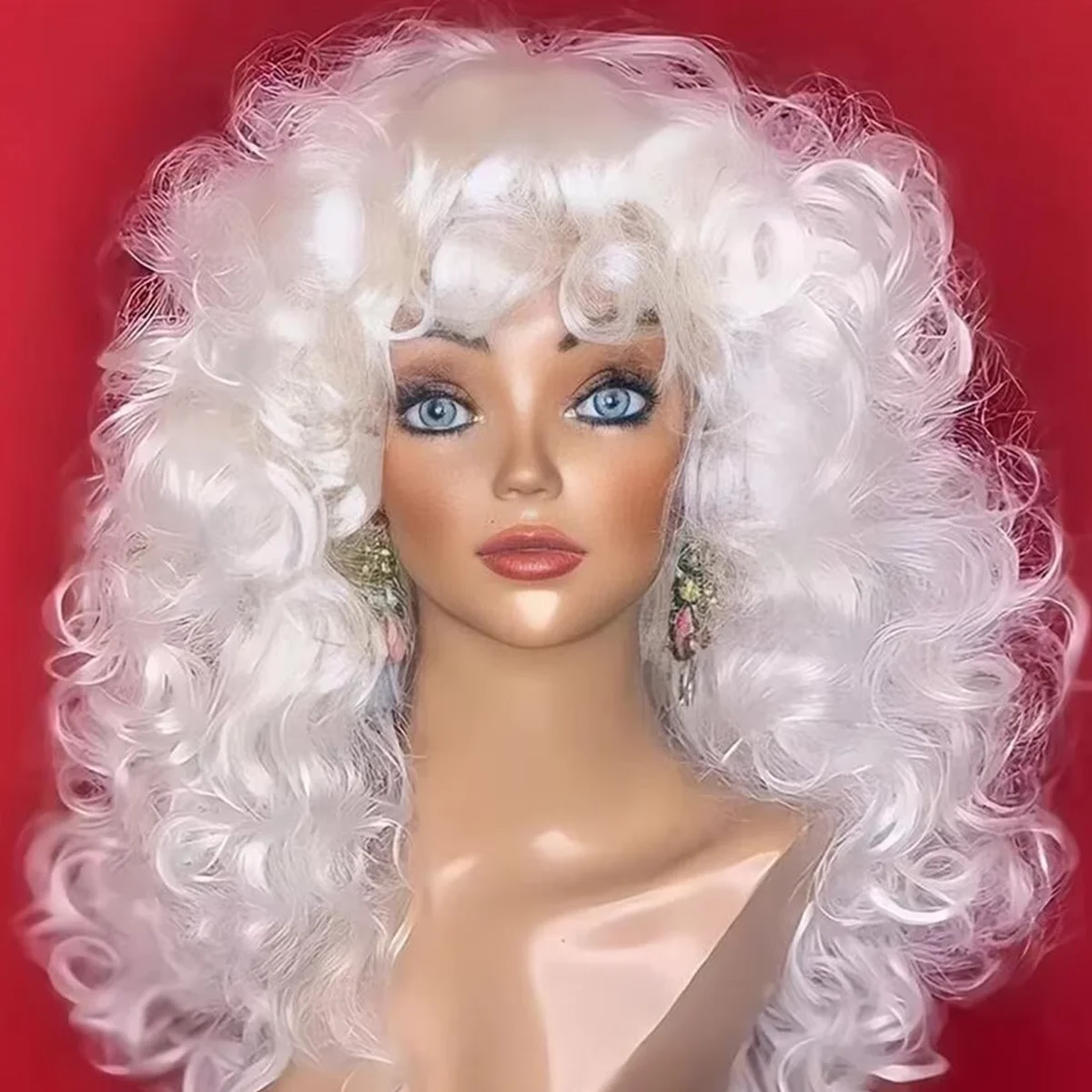NANCY SPUNGEN WIG: Dolly Parton Wig with Bangs Wig, 1970s Disco Wig ...